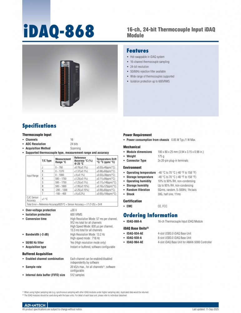iDAQ-868 technical document preview