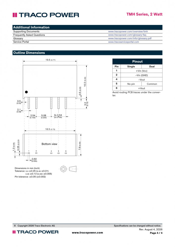 TMH 1212D datasheet page 4