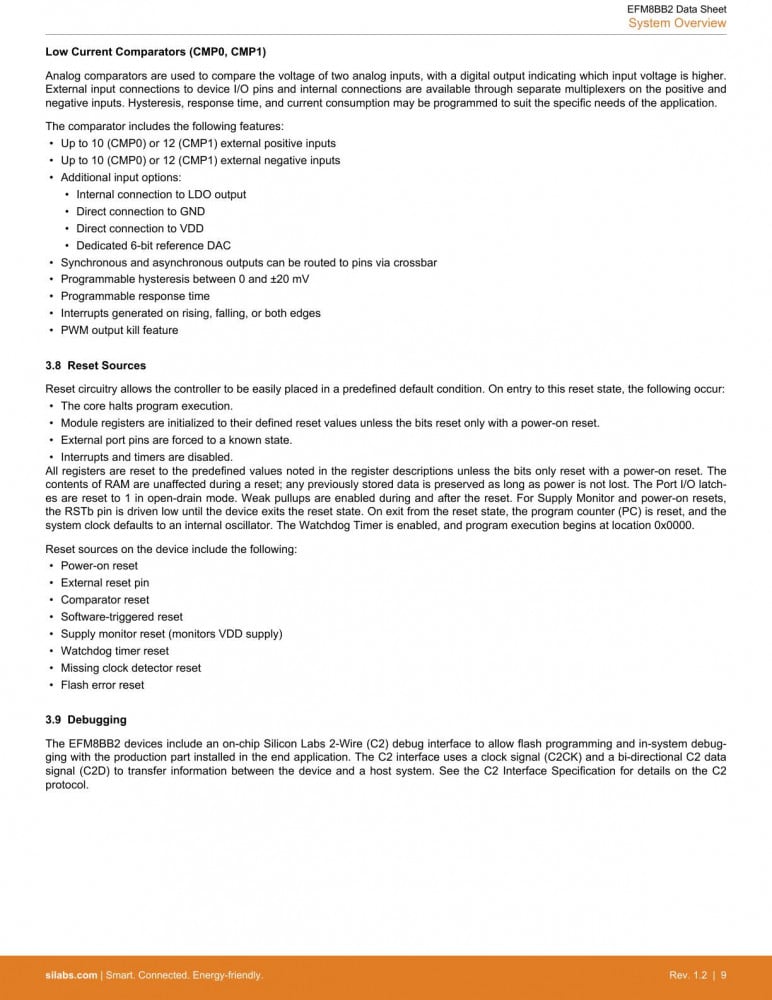 EFM8BB2 datasheet page 10