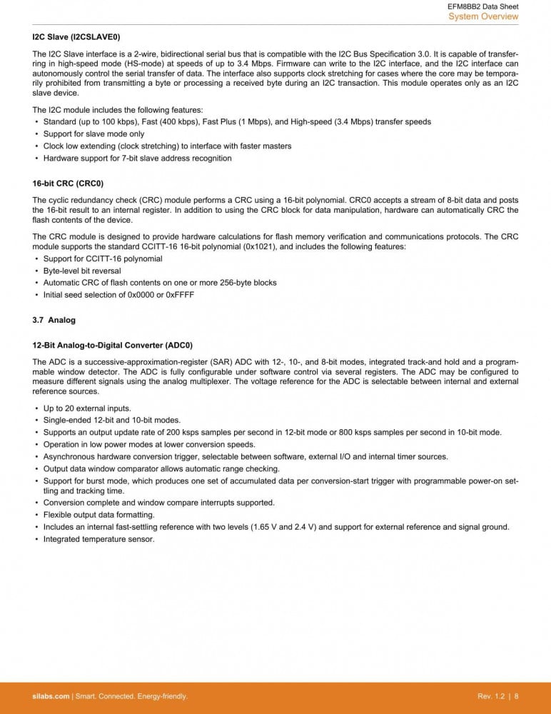 EFM8BB2 datasheet page 9