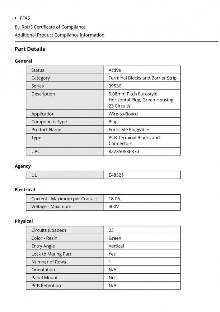 MOLEX 395305023 technical document image 2