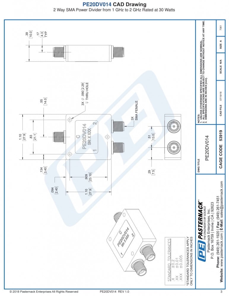 PE20DV014 technical document page 3