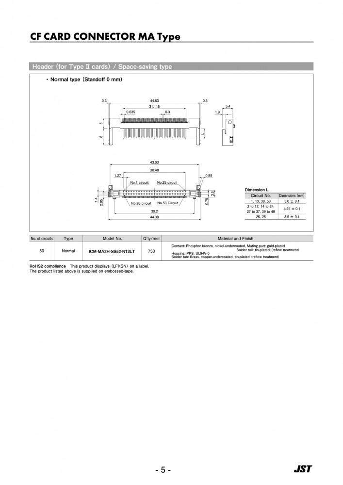 JST ICM-MA series document page 5