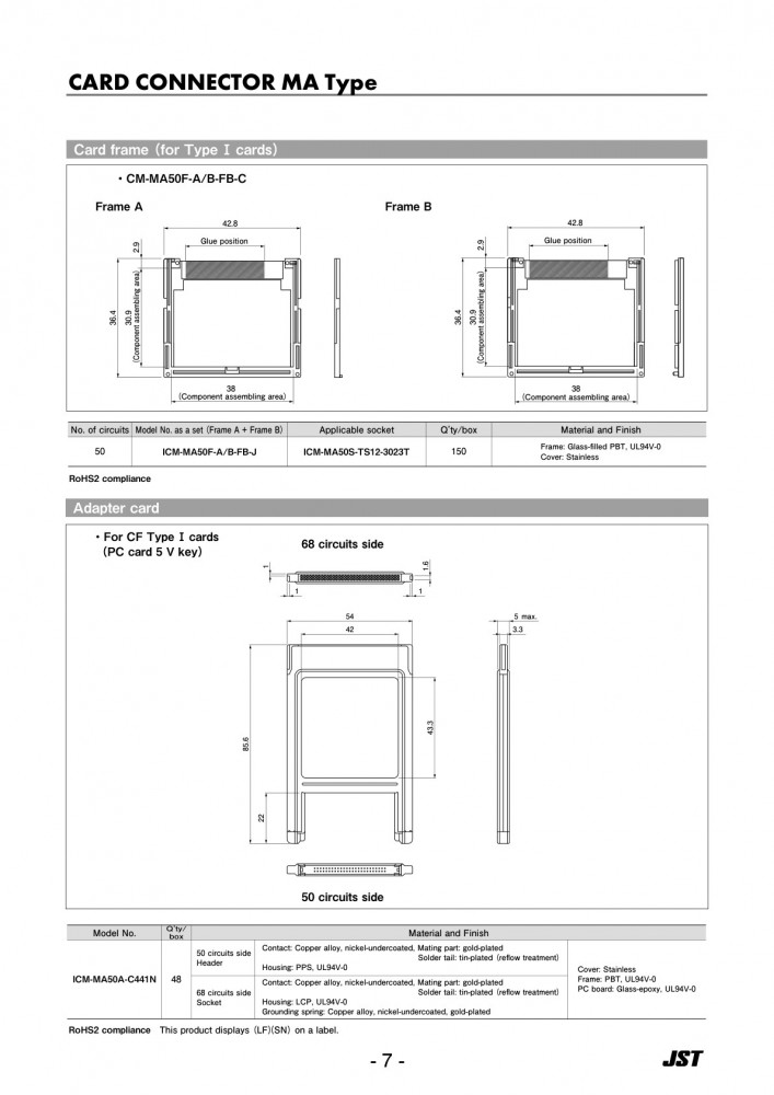 JST ICM-MA series document page 7