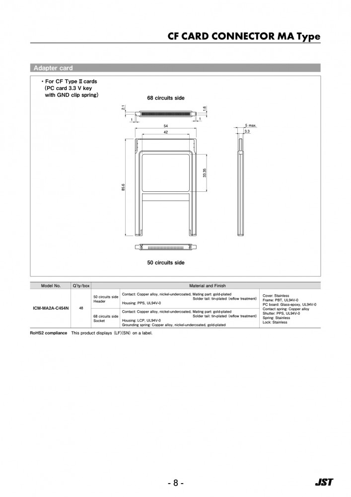 JST ICM-MA series document page 8