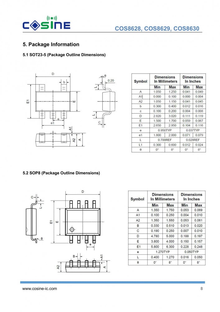 COS8629 datasheet page 8