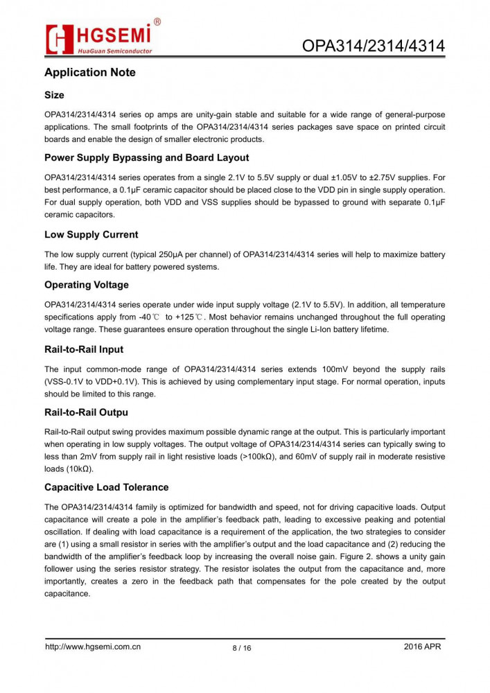 OPA2314 datasheet page 8