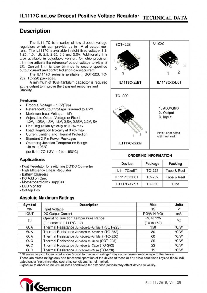 IL1117C datasheet page 1