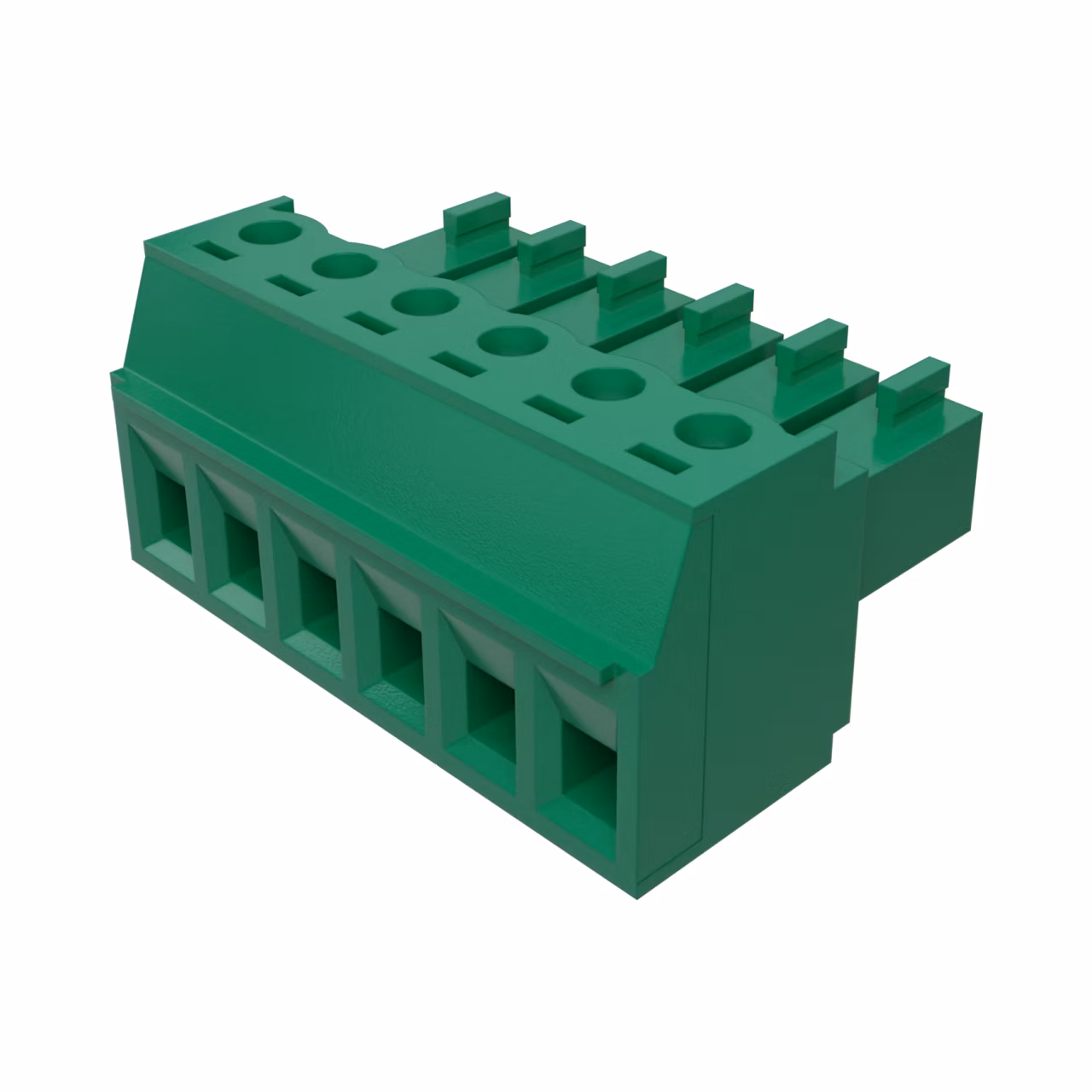 3.81mm Pitch Eurostyle Horizontal Plug, Green Housing, Gold (Au) Plated,  6 Circuits for sale