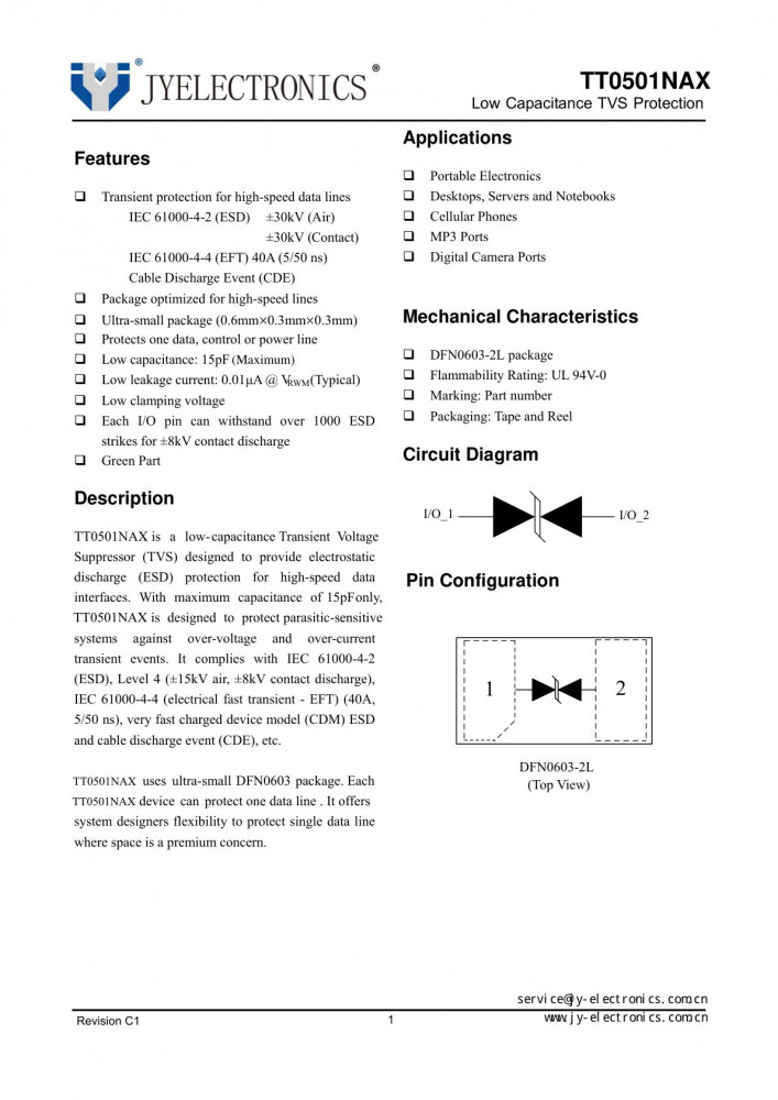 TT0501NAX datasheet page 1