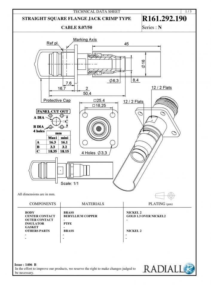 R161292190 technical document, page 1