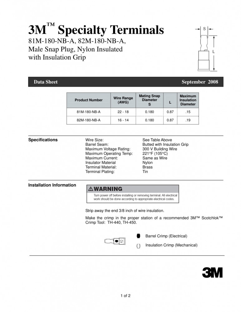 3M 81M-180-NB-A datasheet page 1