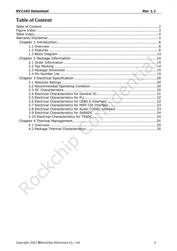 RV1103 datasheet page 2