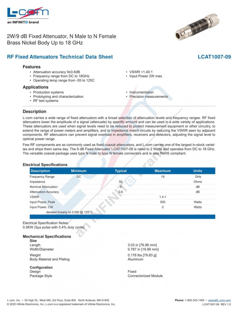 LCAT1007-09 datasheet page 1