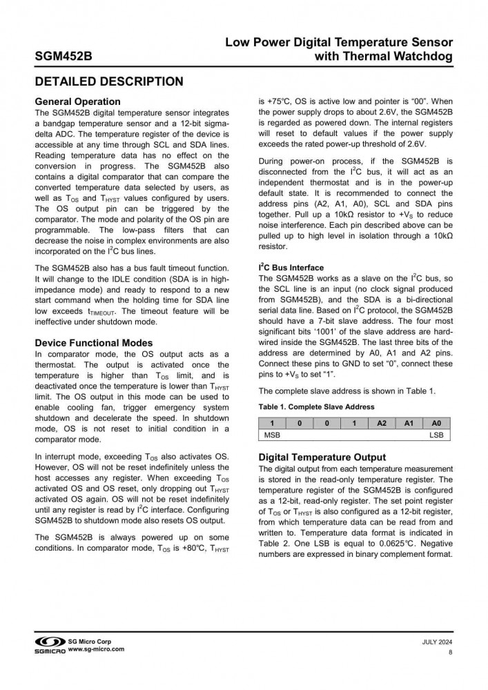 SGM452B datasheet page 8