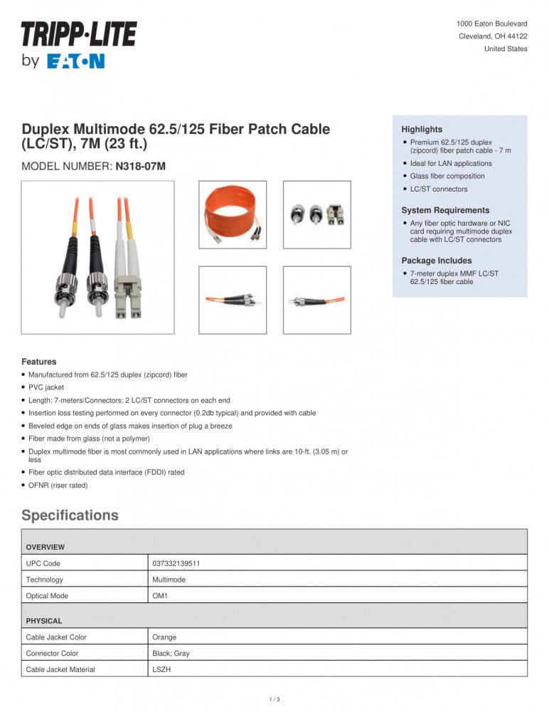 N318-07M technical document page 1