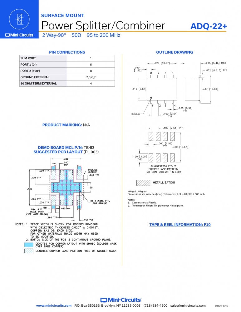 ADQ-22+ specification page 2