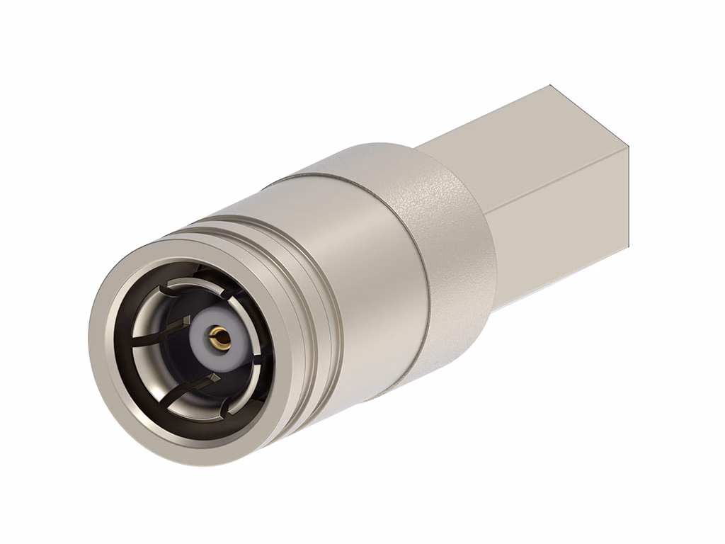 SMP Jack-to-SMP Jack Adapter, Straight, 11.40mm Length, One Piece Per Bag, 50 Ohms