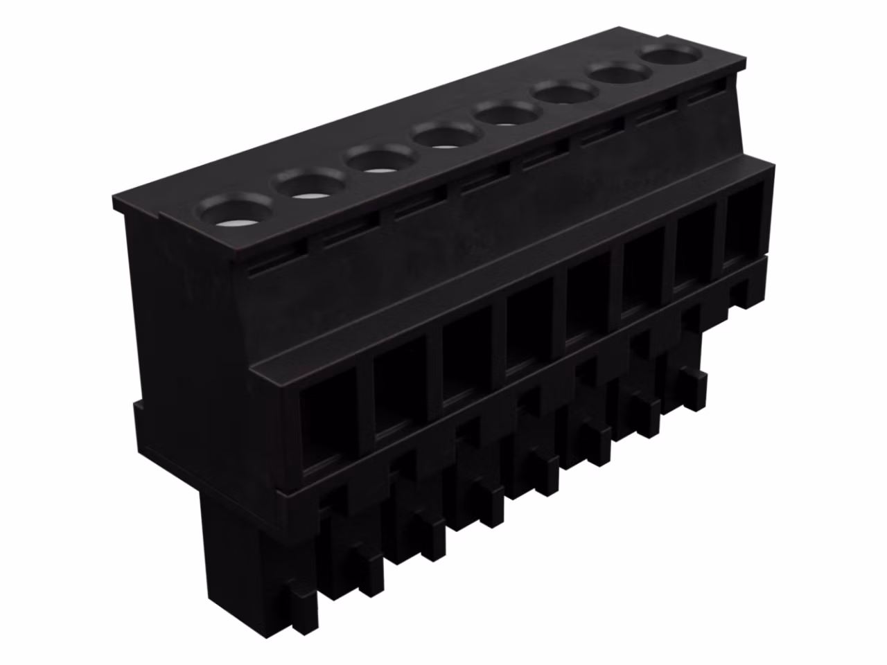 3.81mm Pitch Eurostyle Vertical Plug, Front Wire Entry, Gold (Au) Plated, Black, 8 Circuits for sale