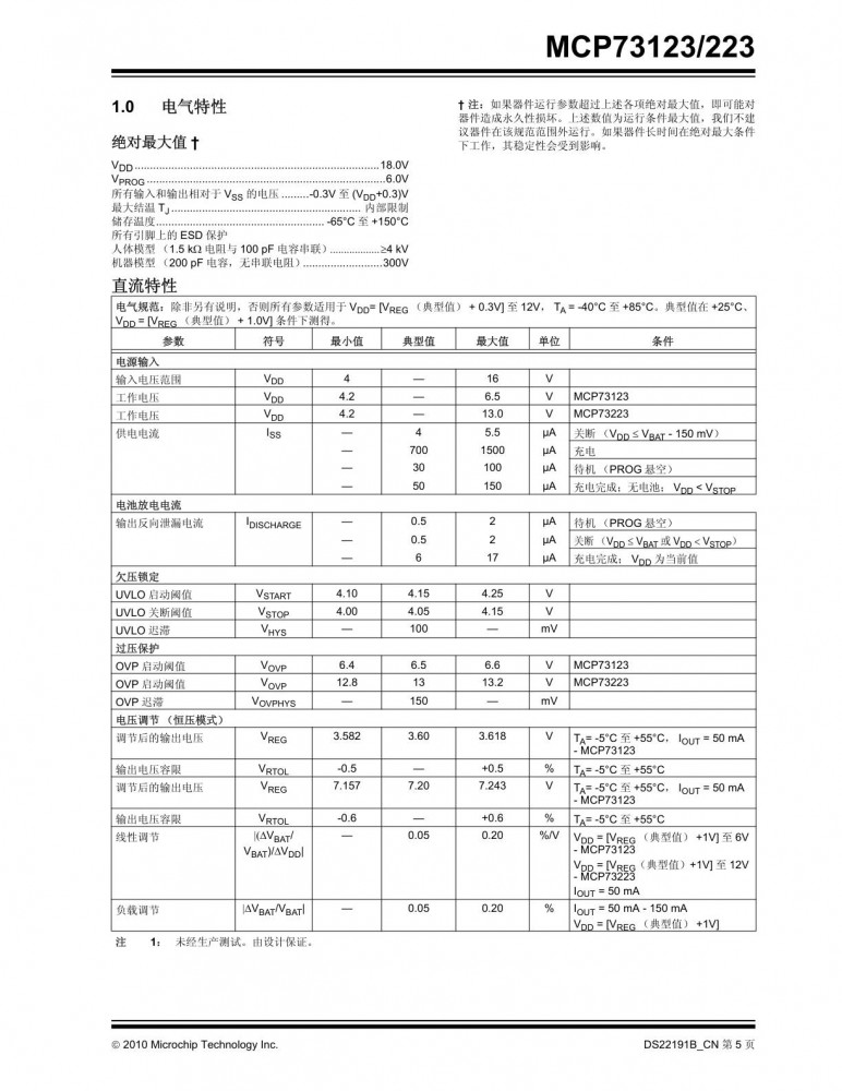 MCP73123-22SI/MF datasheet page 5