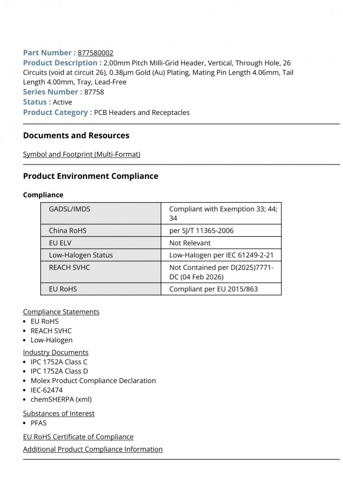 877580002 product documentation page 1