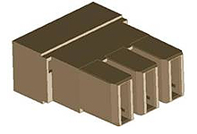 10.50mm Pitch EXTreme Ten60Power Housing, 6 Circuits