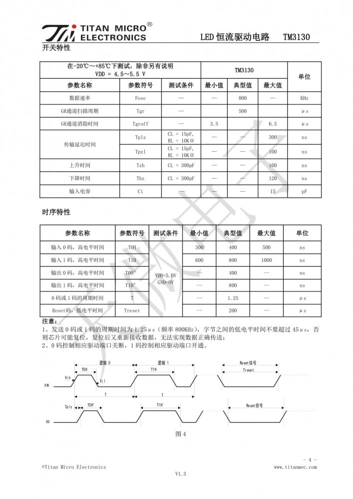 TM3130 datasheet page 4