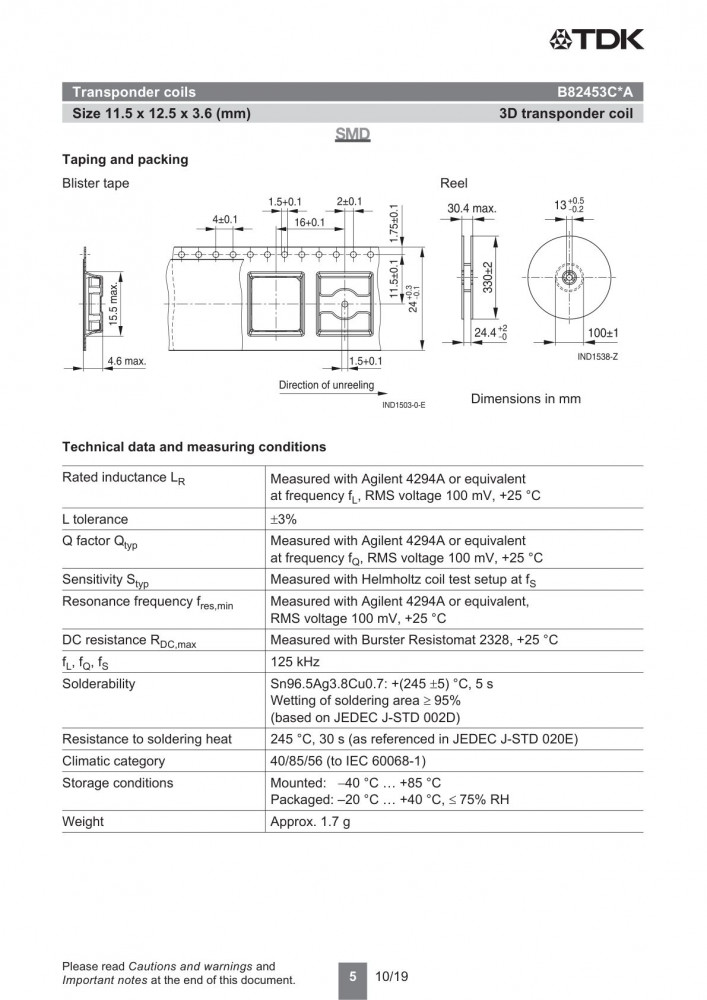 B82453C0300A000 datasheet page 5