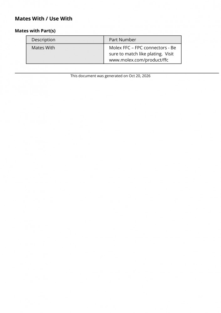 MOLEX 1.25 mm pitch FFC family specification page 3