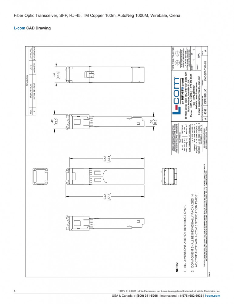 FXC-SFP-TXM-1G-CAN datasheet page 4