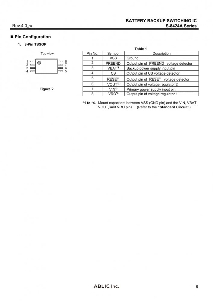 S-8424A datasheet page 5