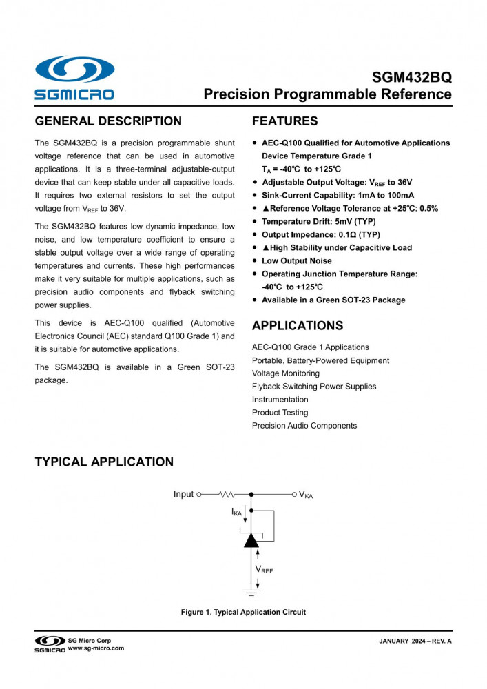 SGM432BQ datasheet page 1