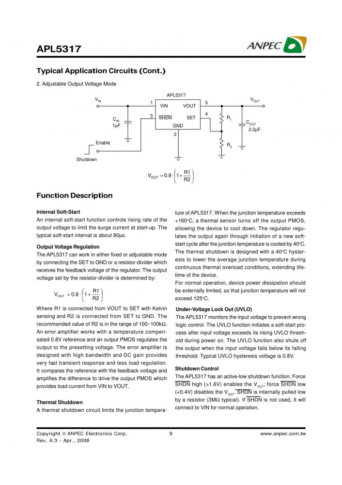 APL5317 datasheet page 9