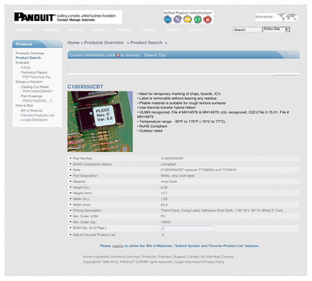 C100X050CBT technical document preview