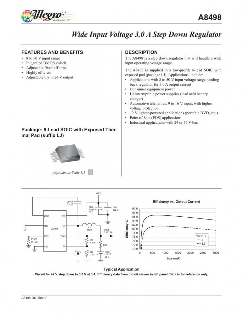 A8498 datasheet page 1