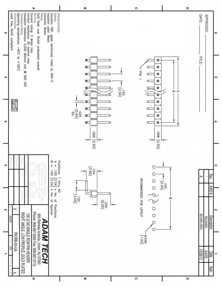 PH1RB-19-UA technical document page
