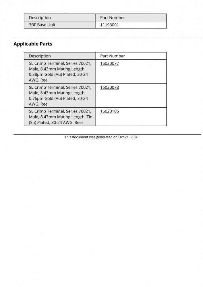 Molex 639103400 tooling document image, page 3