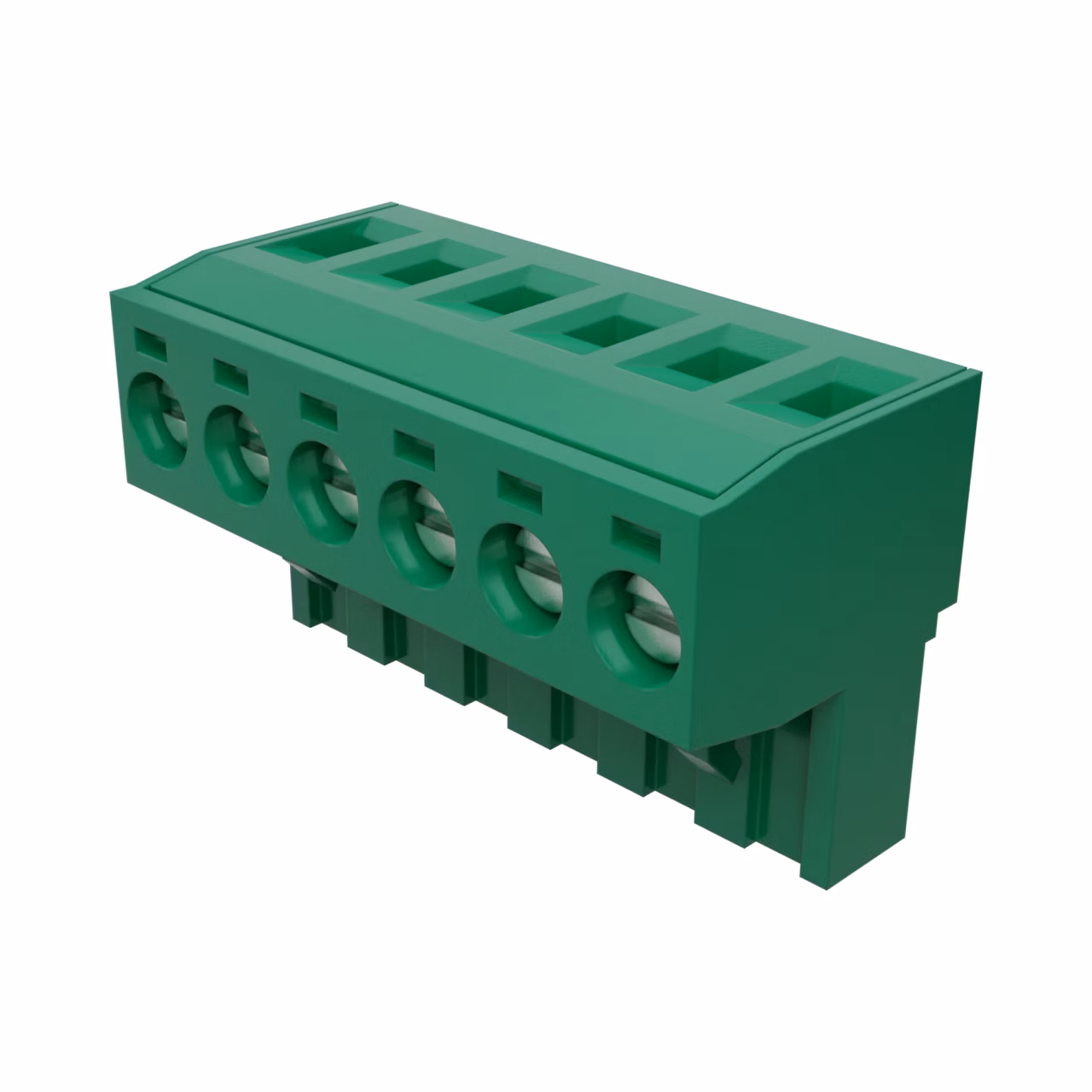 5.08mm Pitch Eurostyle Horizontal Plug, with Standard Imprinting, Green Housing, 6 Circuits for sale