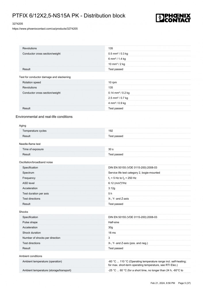 Phoenix Contact 3274205 technical document page 5