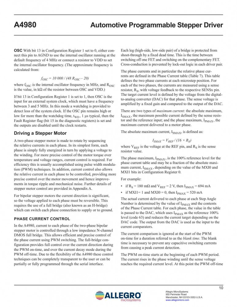 A4980 datasheet page 10