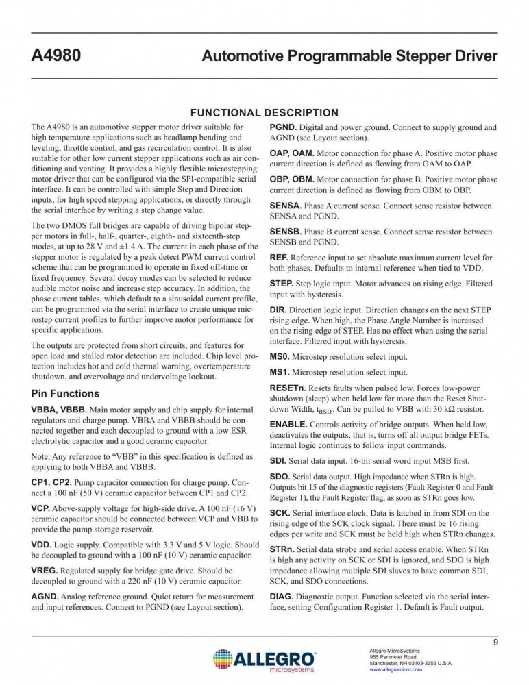 A4980 datasheet page 9