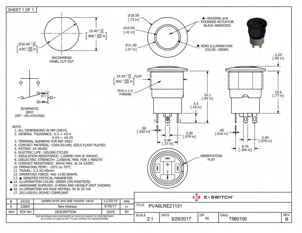 PVA6LRE21131 technical drawing