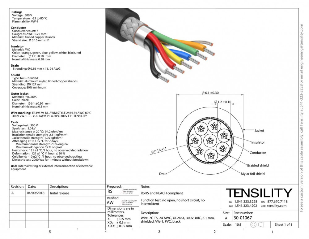 30-01067 product specification drawing