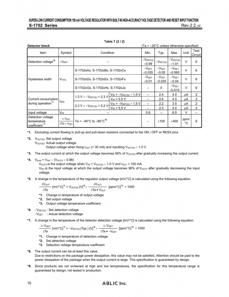 S-1702 datasheet page 10