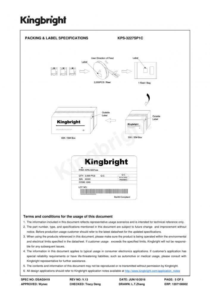 KPS-3227SP1C datasheet page 5