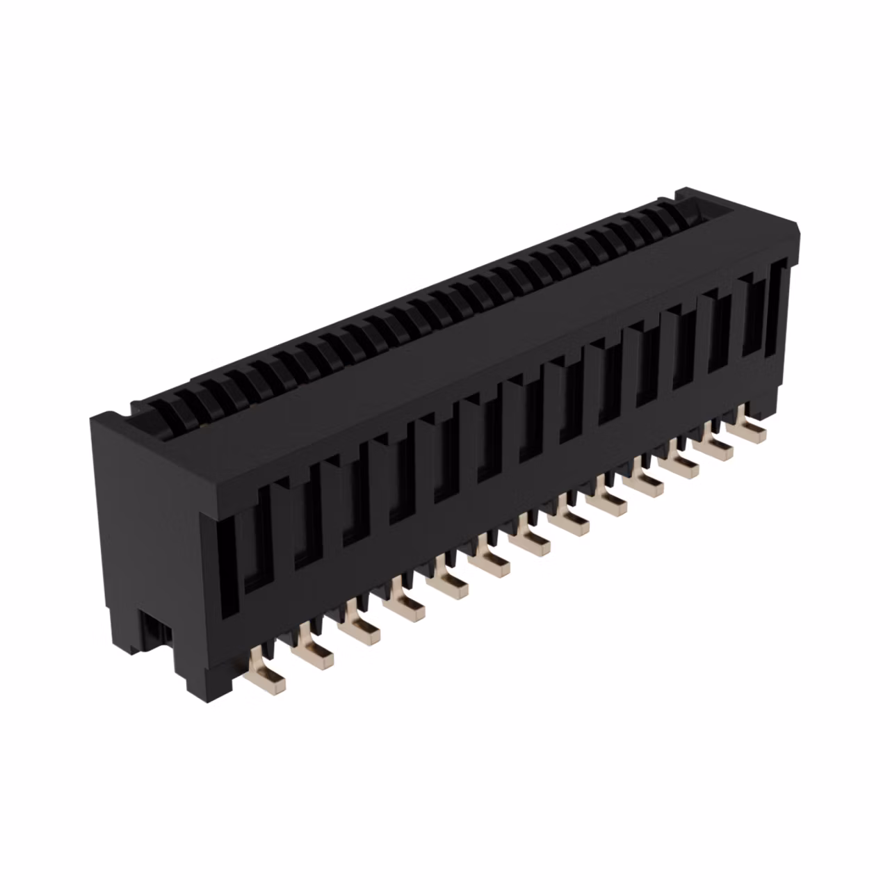 Easy-On FFC/FPC Connector, 0.50mm Pitch, Surface Mount, Vertical, Non-ZIF, Reverse Footprint, Tin Bismuth Plating, Long Terminal Type, Black, 25 Circuits for sale