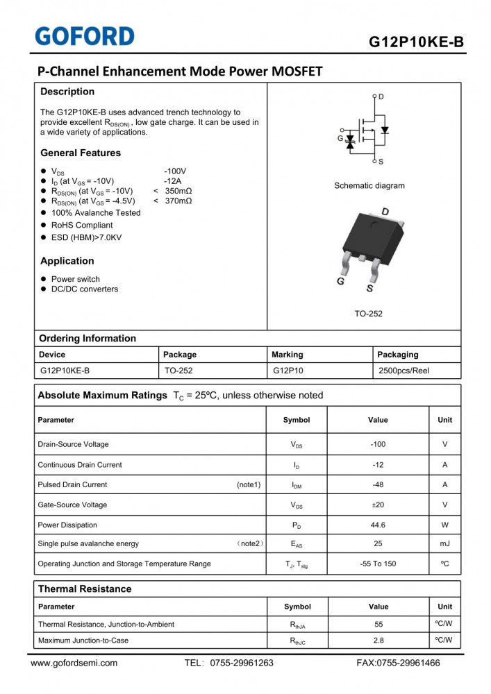 G12P10KE-B datasheet page 1
