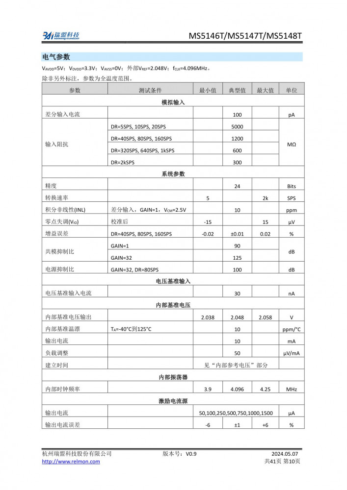 MS5148T datasheet page 10