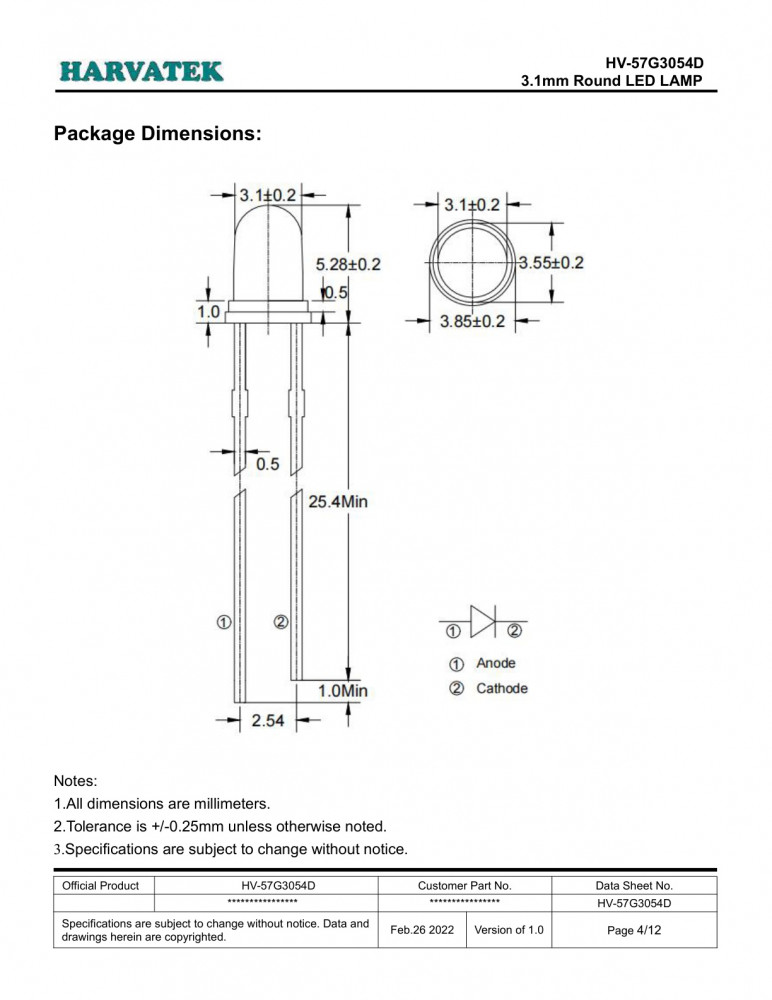 HV-57G3054D datasheet page 4