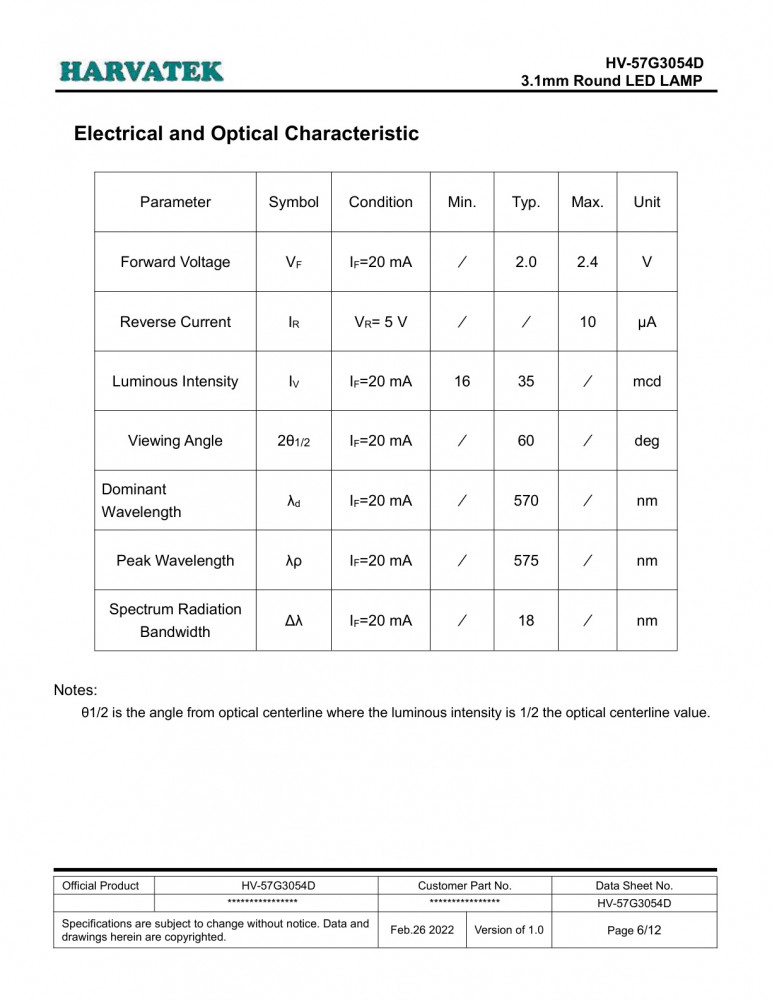 HV-57G3054D datasheet page 6